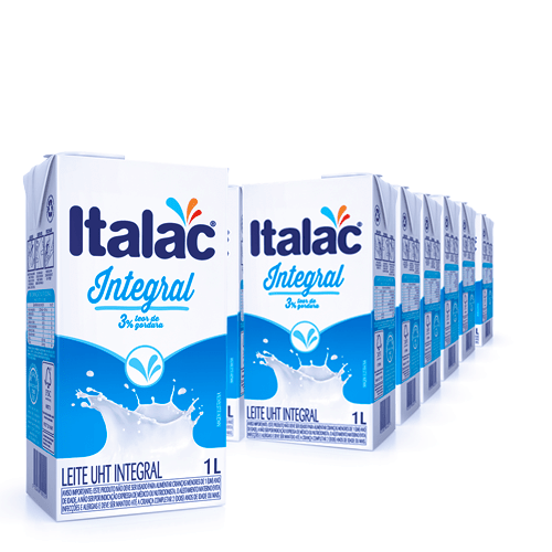 Leite Integral 1Lt. 12 unidades – CVS Cestas de Alimentos